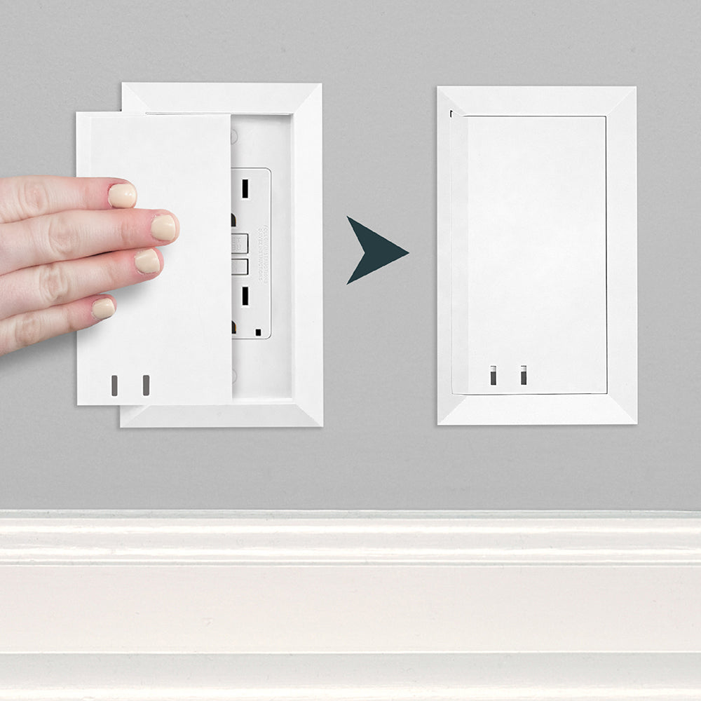 Decora GFCI - Sliding and Locking Outlet Cover (White) 12 Pack – Socket ...